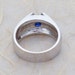 Sapphire Mangagement Ring / White Gold Mangagement Ring / Blue - Etsy