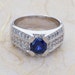 Sapphire Mangagement Ring / White Gold Mangagement Ring / Blue - Etsy