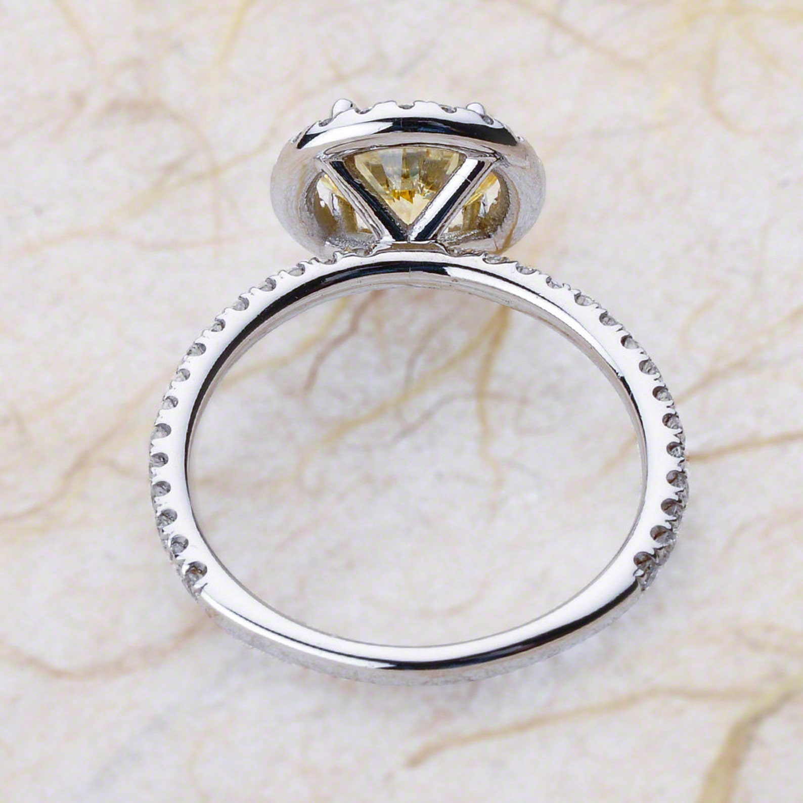 Yellow Zircon Engagement Ring 6x6-14kt White Gold Diamond | Etsy