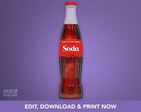 Red Cola Soda Glass Bottle Small 12oz Ounce Mexico Mexican - Etsy