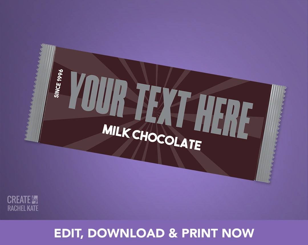 Chocolate Candy Bar Wrapper Stickers Labels Favors | Personalized ...