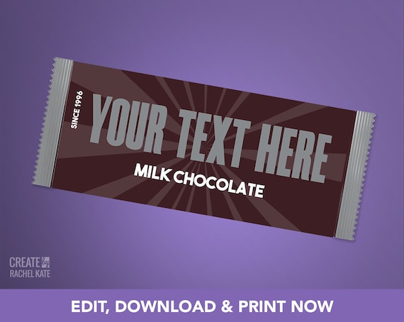 Chocolate Candy Bar Wrapper Stickers Labels Favors - Etsy
