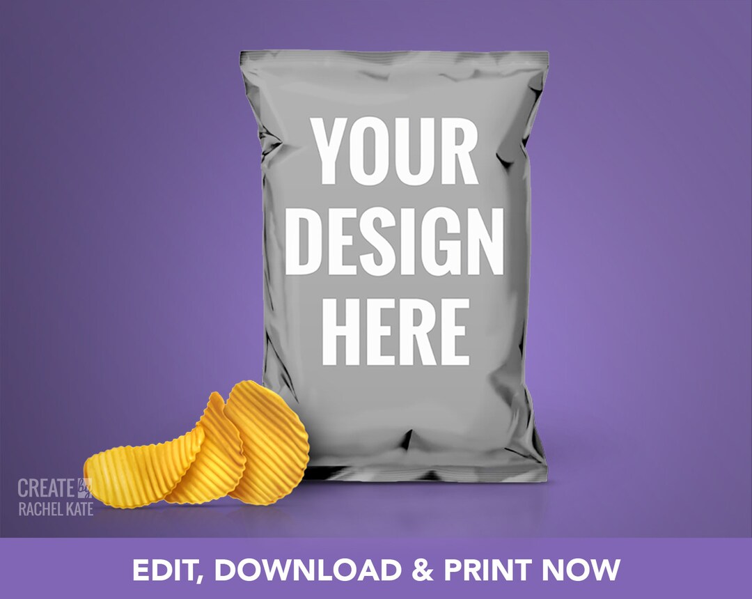 CUSTOM Potato Chip Chips Snacks Loot Goody Goodie Mini Bag Bags Favors ...