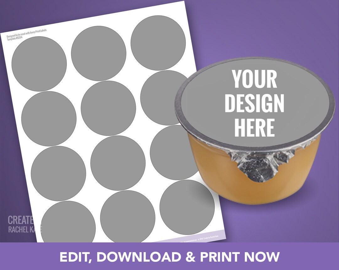 CUSTOM 2.5 Inch 2 1/2 Circle Round Jello Applesauce - Etsy Italia