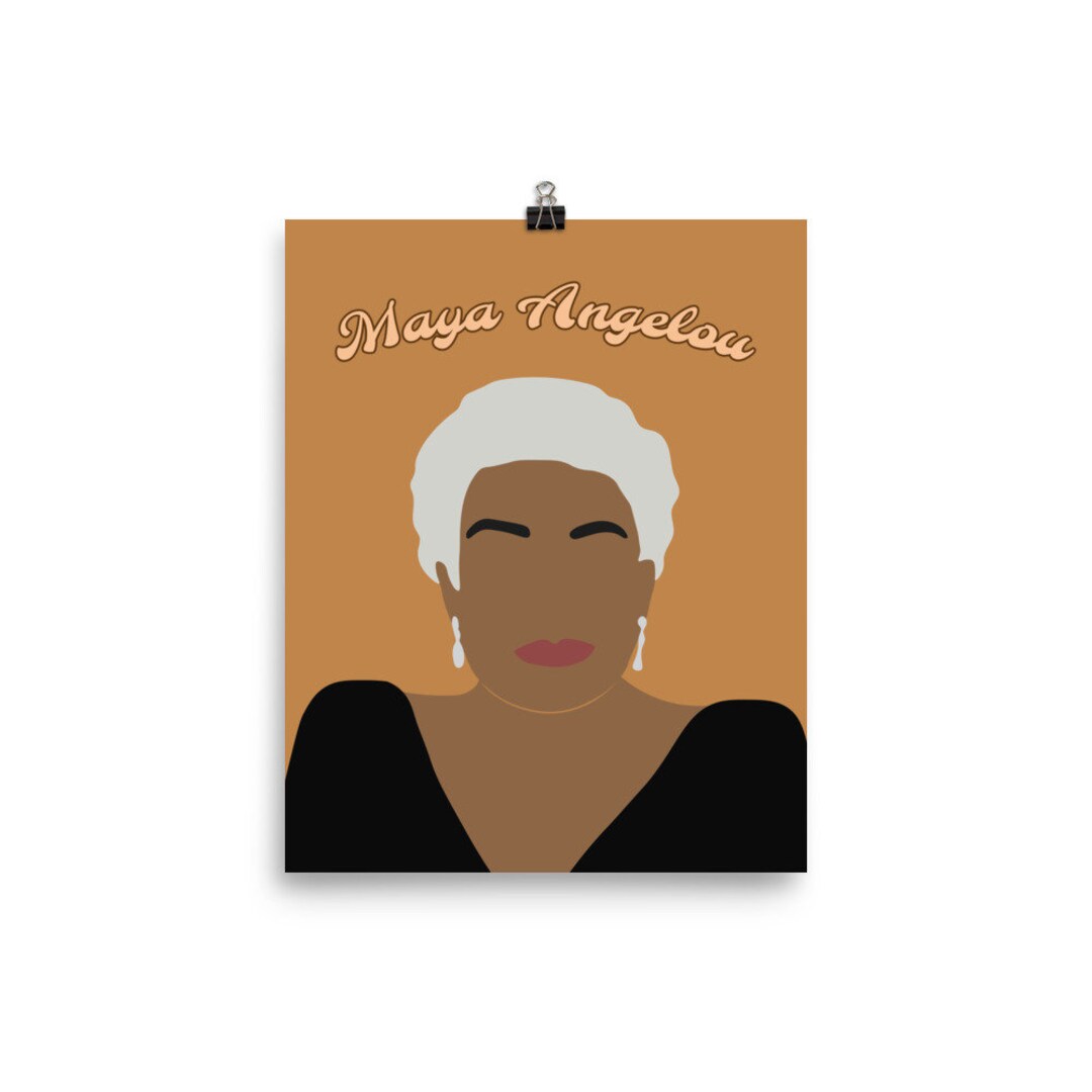 Maya Angelou Abstract Illustration | 8x10 Art Print | Influential Black ...