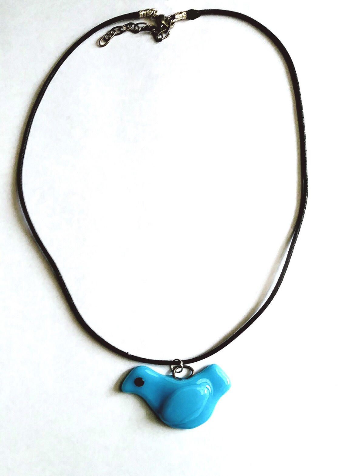 Bluebird of Happiness Gifts Bird Necklace Blue Glass Pendant - Etsy