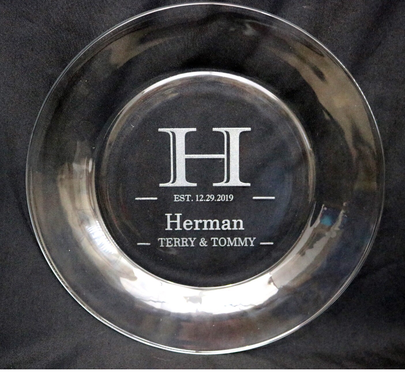 Personalized Wedding Gift, Etched Glass Plate - Etsy