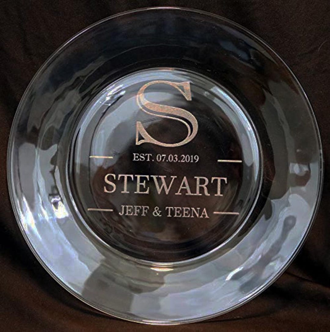 Personalized Wedding Gift, Etched Wedding Plate, Monogrammed Gifts - Etsy