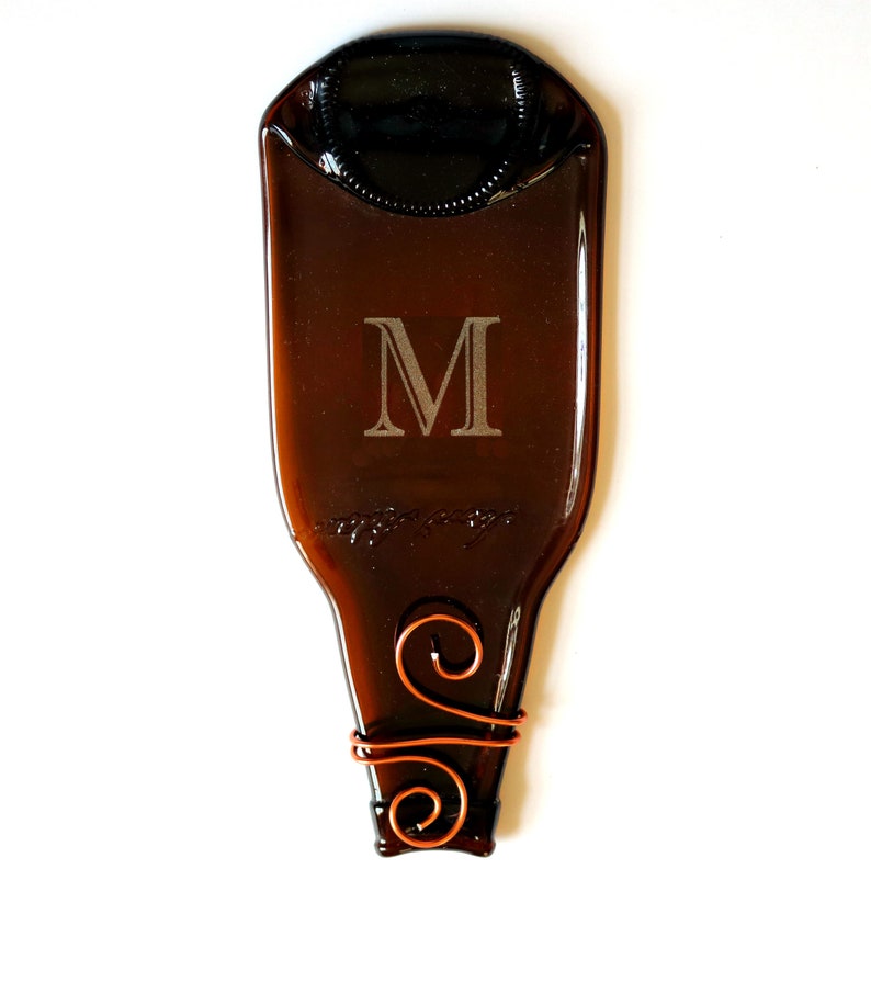 Spoon Rest Personalized Beer Bottle Brown Glass Kitchen Gifts - Etsy