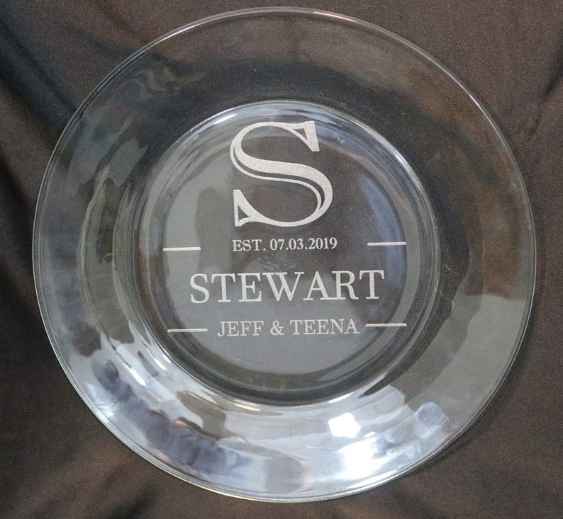 Personalized Wedding Gift, Etched Glass Plate - Etsy
