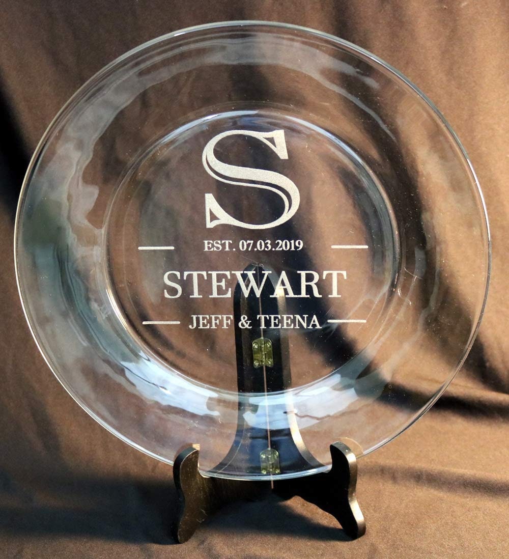 Personalized Wedding Gift, Etched Glass Plate - Etsy