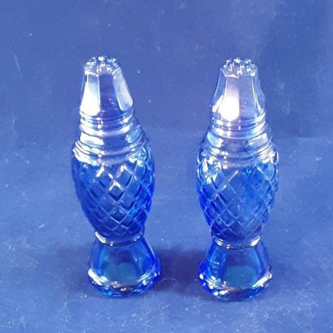 Avon Cobolt Blue Salt Shalers 5" Tall - Etsy