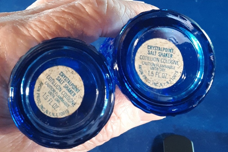 Avon Cobolt Blue Salt Shalers 5 Tall - Etsy
