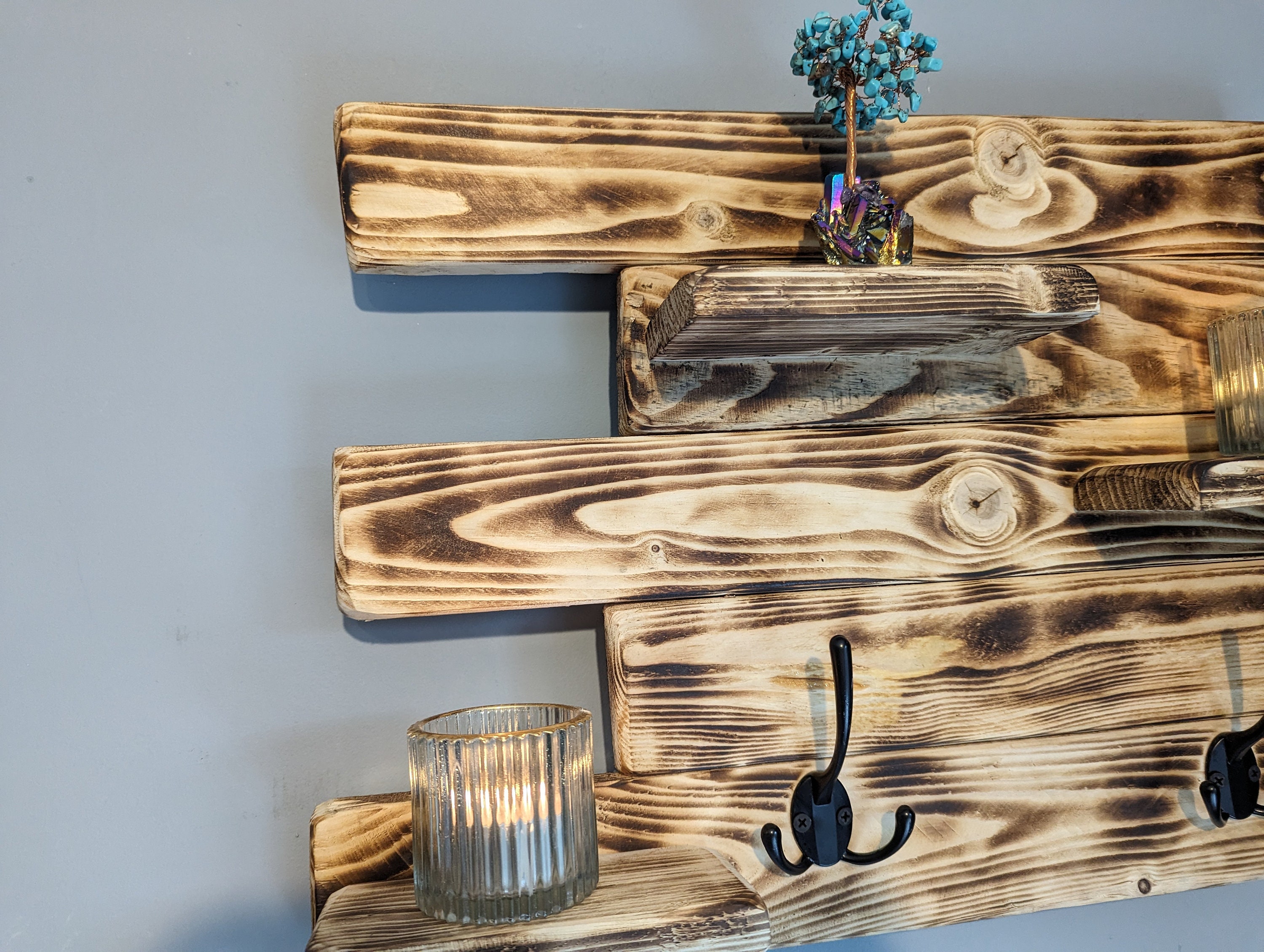 Hand Made Wooden Display Unit and Coat Rack.made From Recycled Wood ...