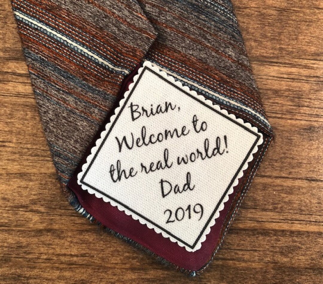 Graduation Tie Patch - Sew on or Iron On, 2.5" Wide Patch, Welcome to ...