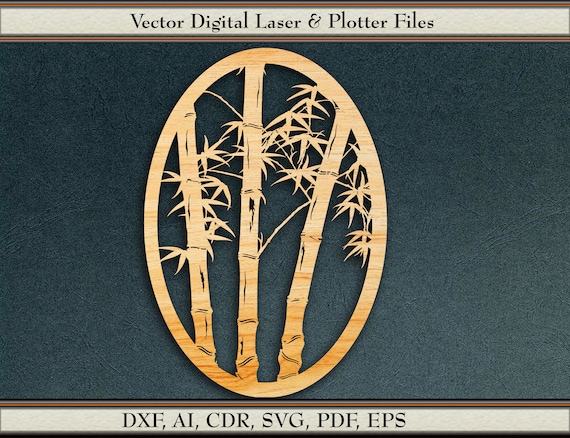 Bamboo Vector 6 Svg Dxf Ai Cdr Pdf Eps. for Laser & - Etsy