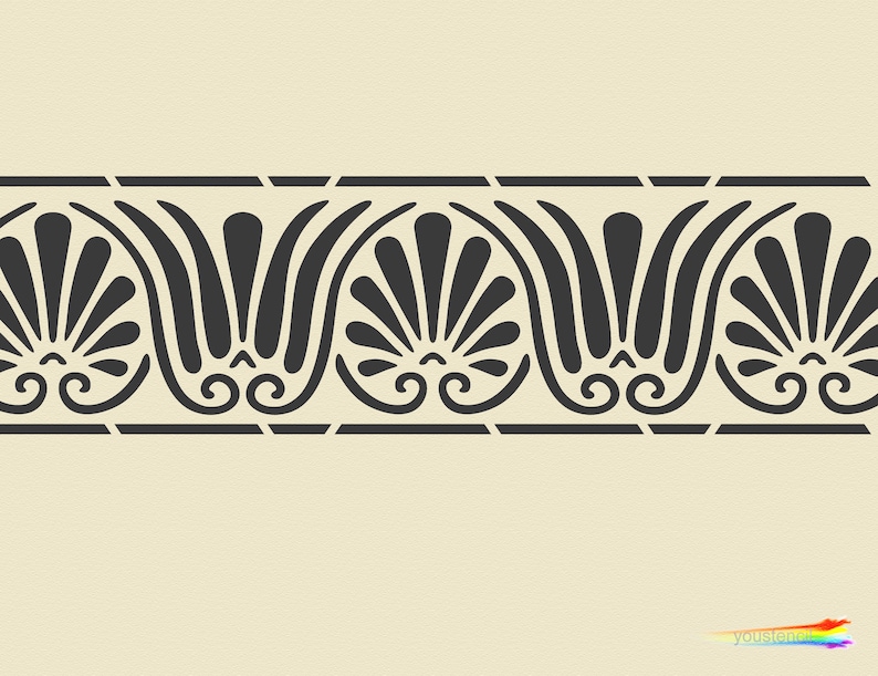 Greek Border Stencil, Extra Large. for Walls , Furniture and Art: ST113 ...