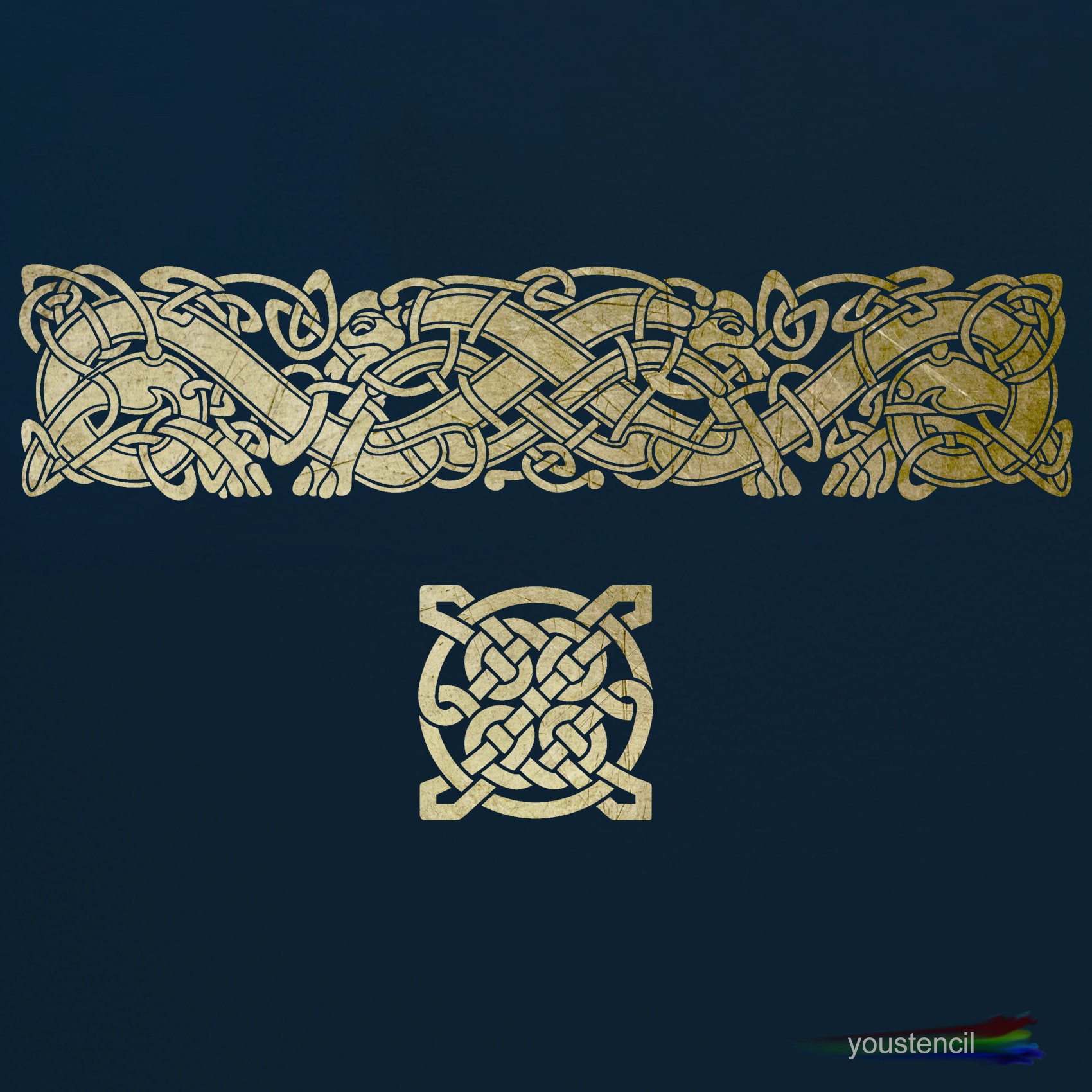 Celtic Border Stencil