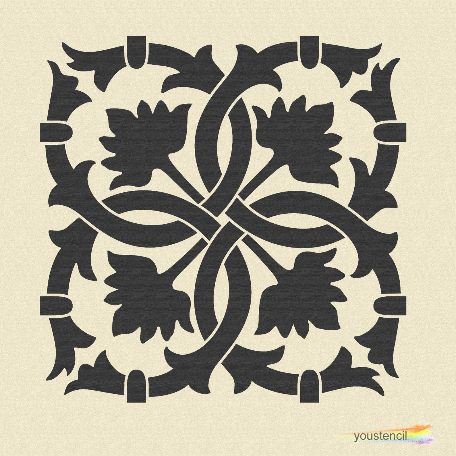 Portuguese Azulejos Tile Stencil ST84 | Etsy