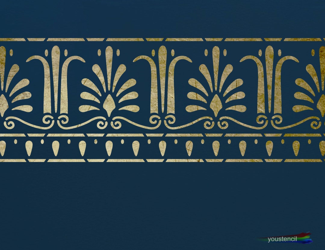 Large Greek Border Stencil for Walls, Art and Furniture. ST122L - Etsy