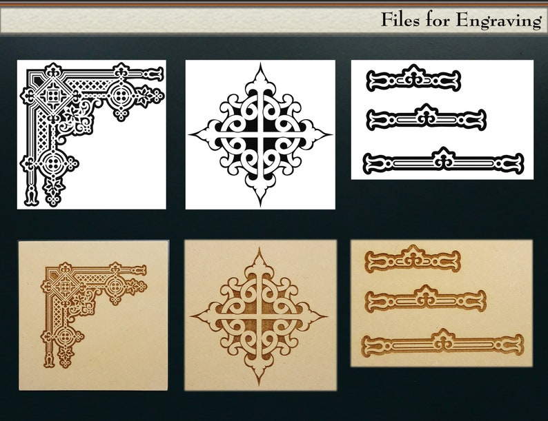 Gothic Vector Corner Design 104. Svg Dxf Ai Cdr Pdf - Etsy