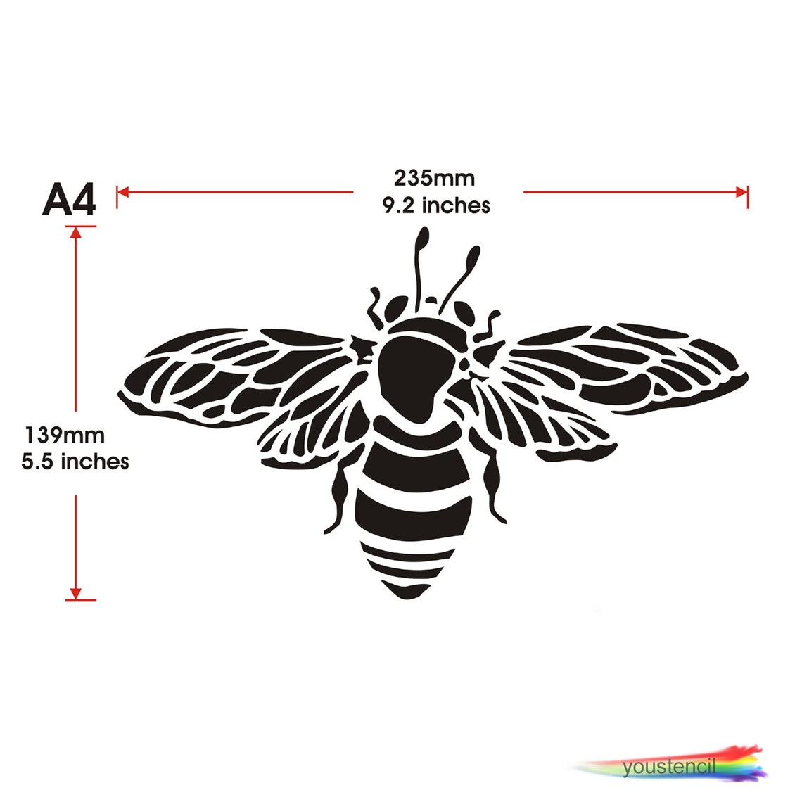 Bumble Bee Stencil for Walls Furniture and Art ST2 - Etsy