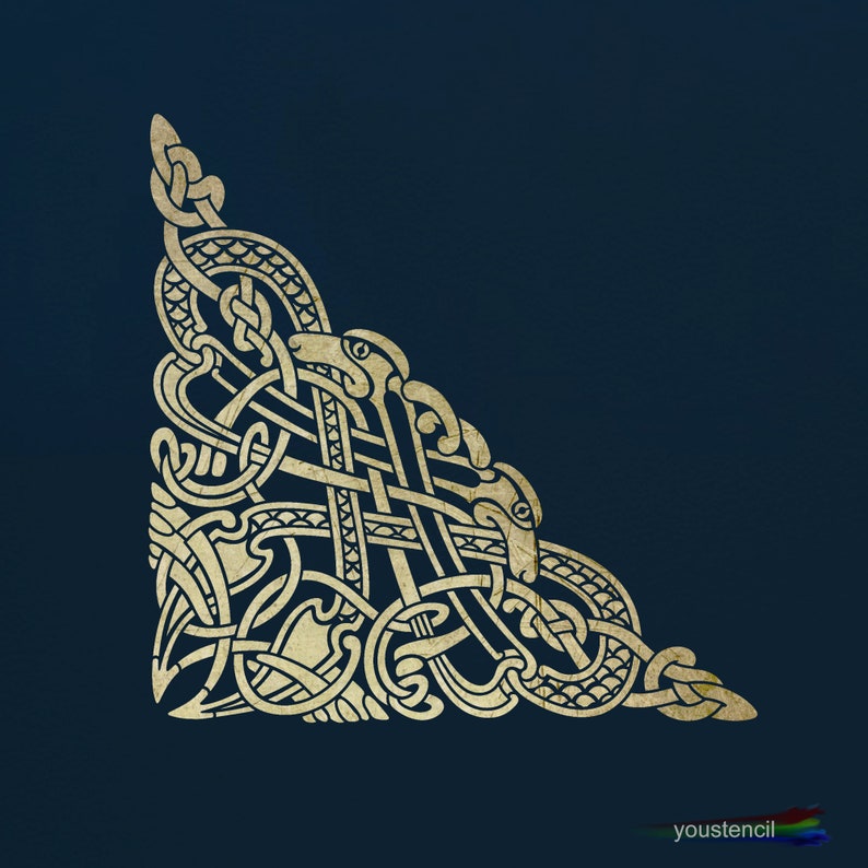 Celtic Knot Corner Stencil for Art, Walls and Furniture ST108 - Etsy