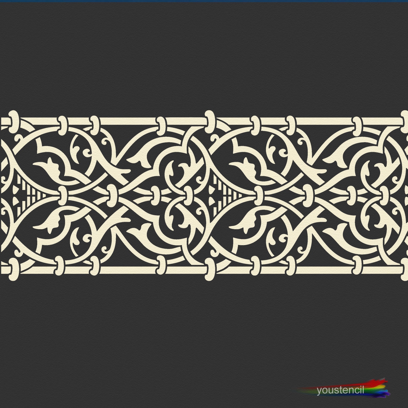 Moroccan Border Stencil. for Walls , Art and Furniture ST73 - Etsy