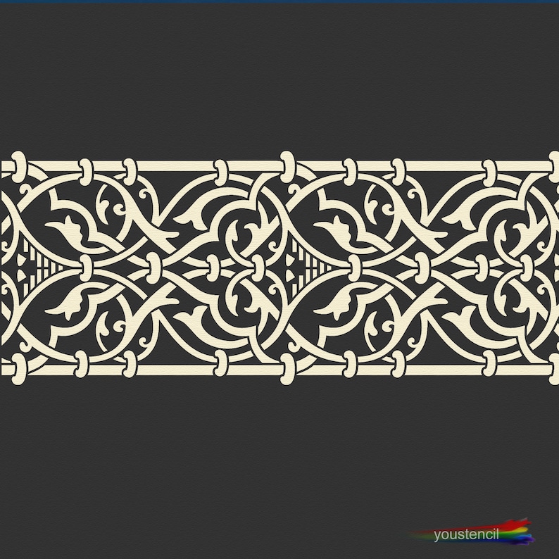 Moroccan Border Stencil. for Walls , Art and Furniture ST73 - Etsy Canada