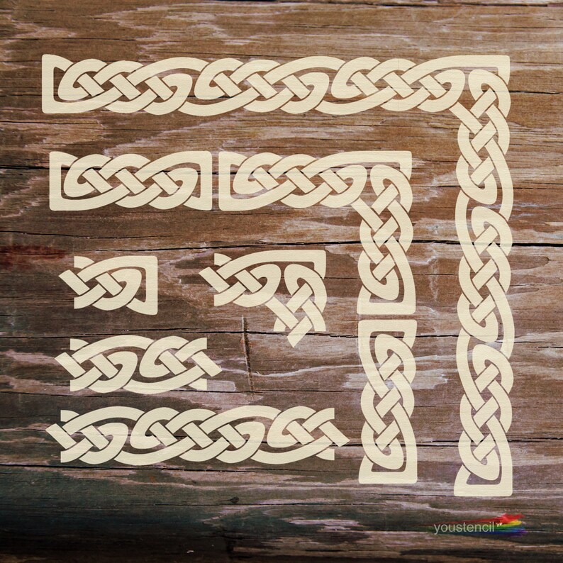 Celtic Border Stencil Set With Corners. ST93 - Etsy Australia