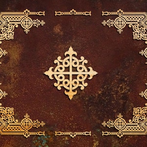 Gothic Vector, Corner Design, #104. Svg, Dxf, Ai, Cdr, Pdf, Eps, for ...