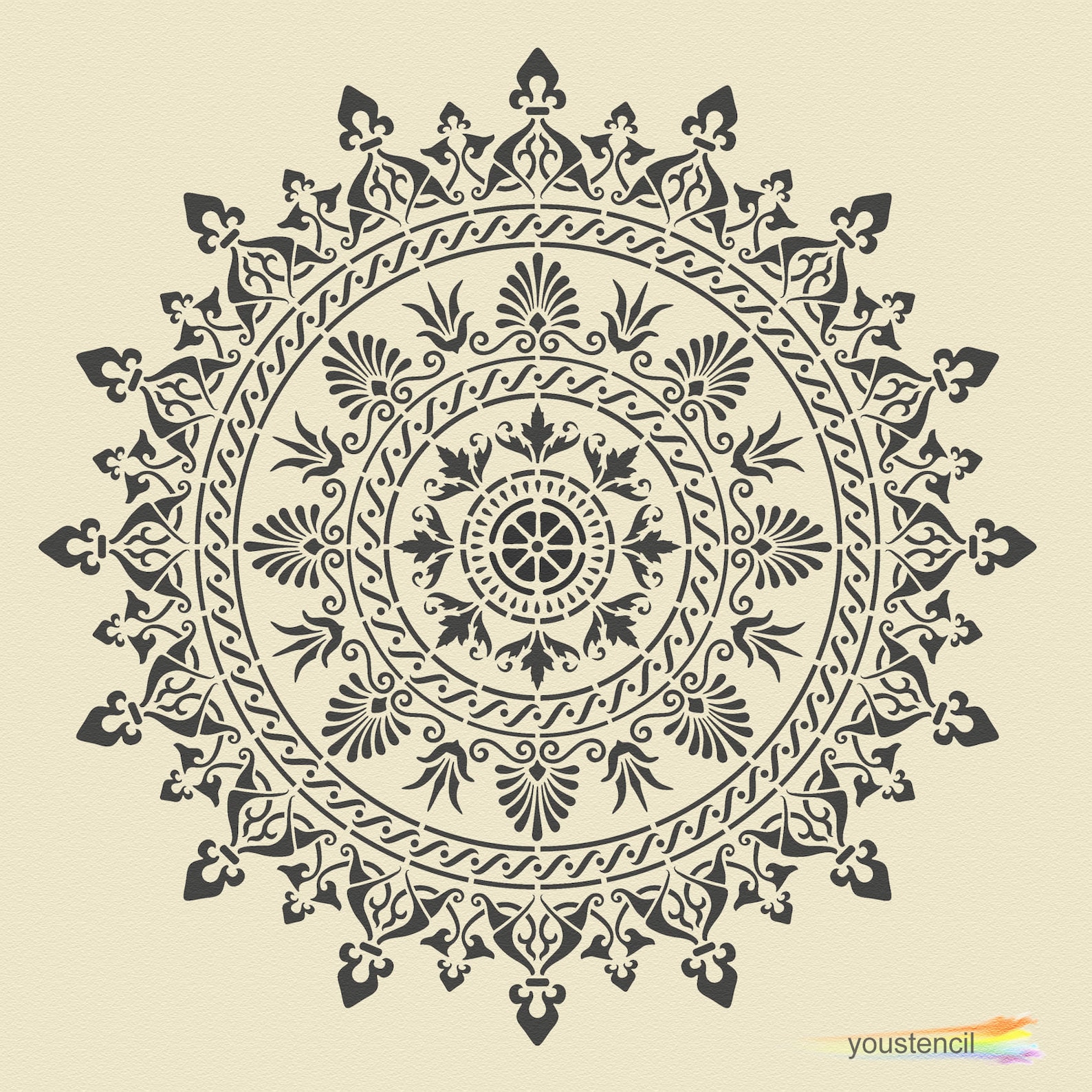 Large Mandala Wall Stencil ST71 - Etsy