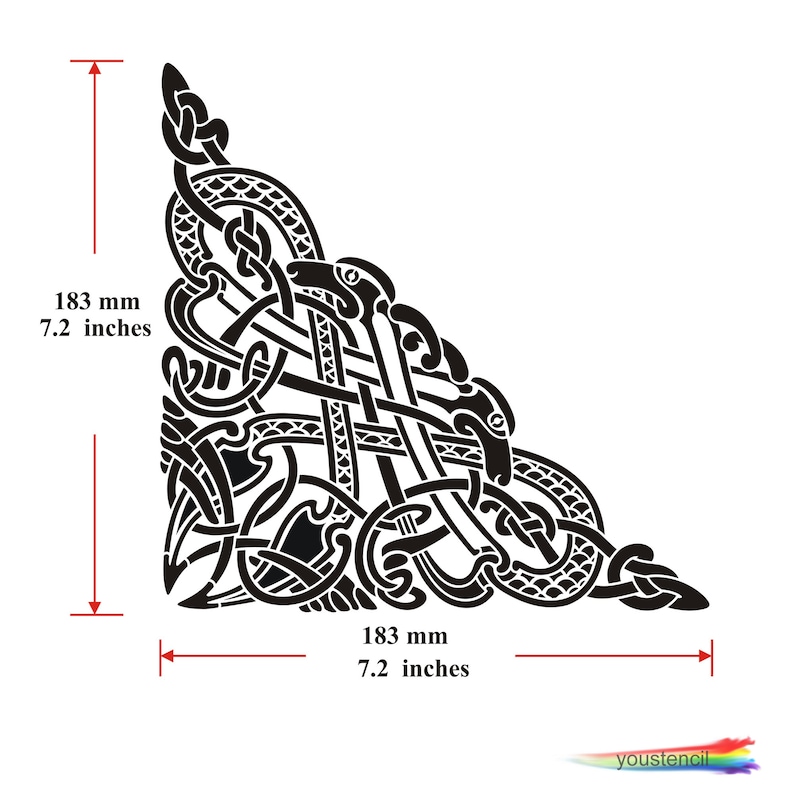 Celtic Knot Corner Stencil for Art, Walls and Furniture ST108 - Etsy