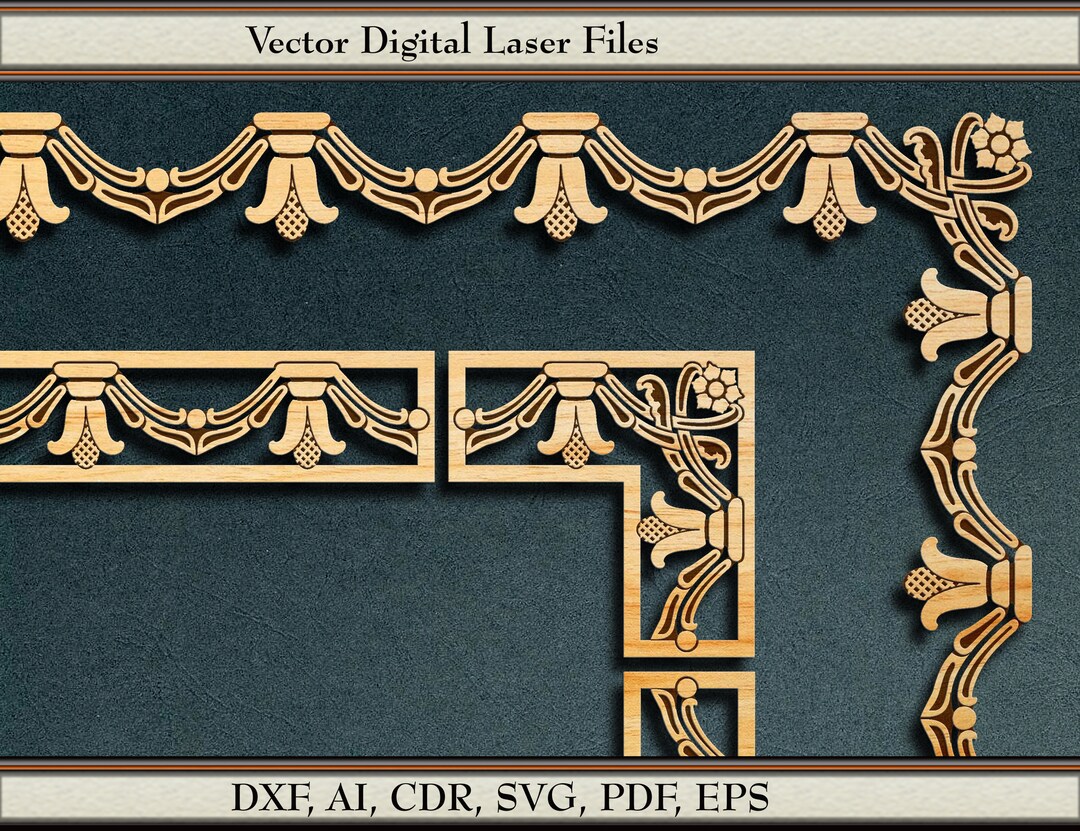 Victorian Border Vector, #1. Svg, Dxf, Ai, Cdr, Pdf, Eps. for Laser ...