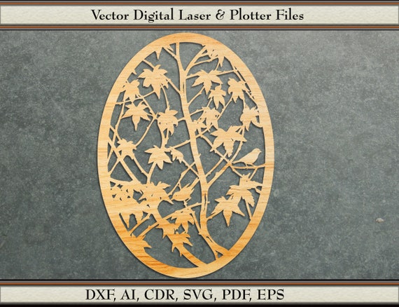 Maple Tree Vector 31 Svg Dxf Ai Cdr Pdf Eps. for Laser - Etsy