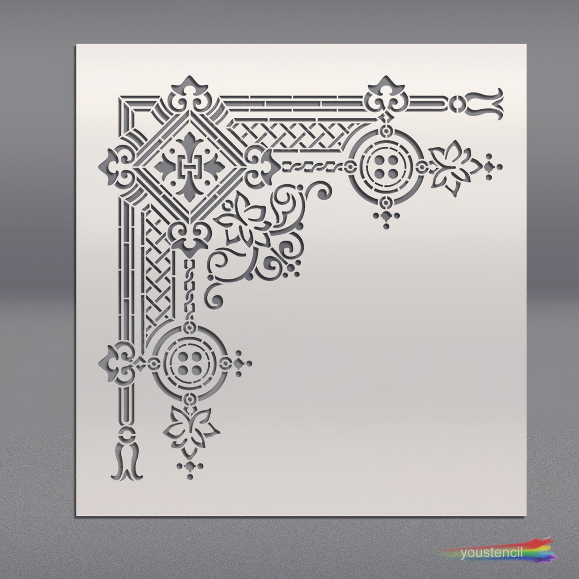 Gothic Corner Stencil LARGE for Art Walls & Furniture | Etsy