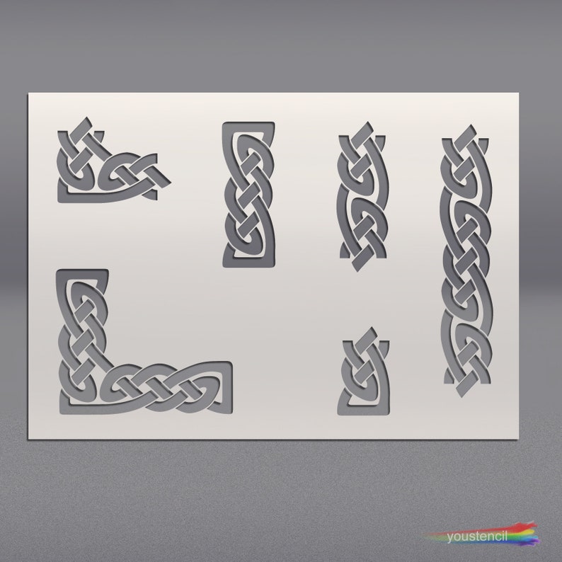 Celtic Border Stencil Set With Corners. ST93 - Etsy Australia