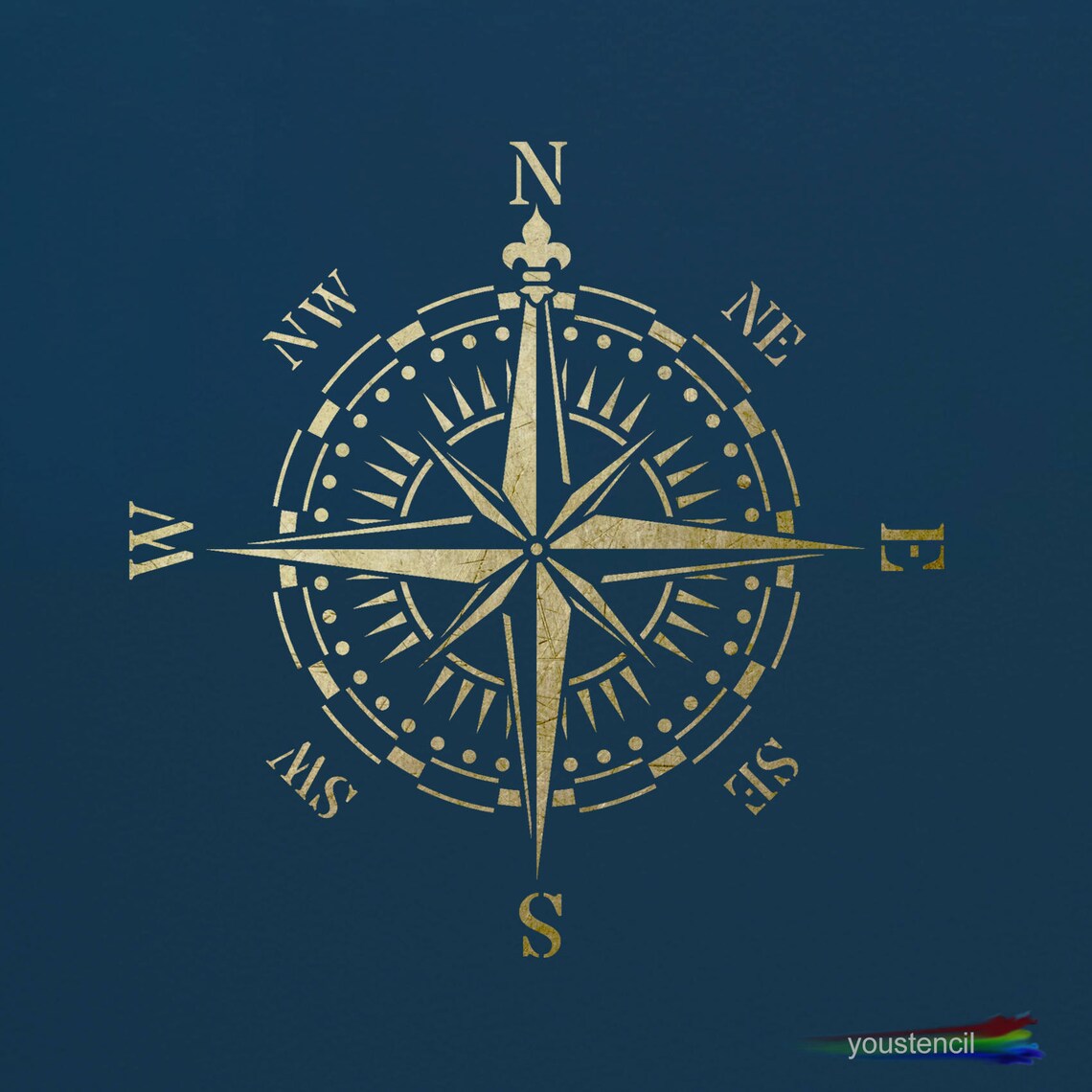 Victorian Compass Stencil, for Walls, Art and Furniture. ST62 - Etsy ...