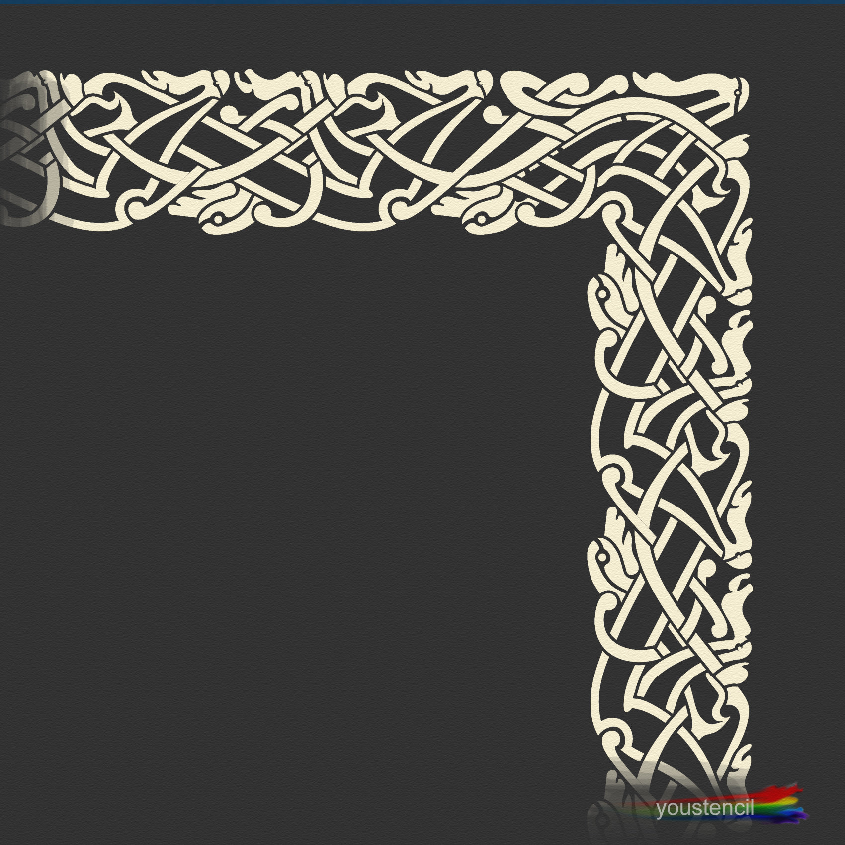 Celtic Border Stencil With Corner. for Walls Furniture and - Etsy Canada