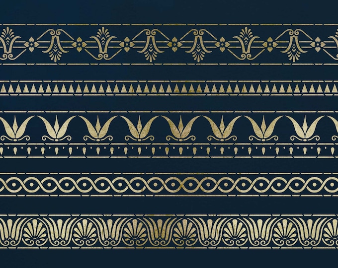 Greek Decorative Borders Stencil, for Walls, Art and Furniture: ST103 ...