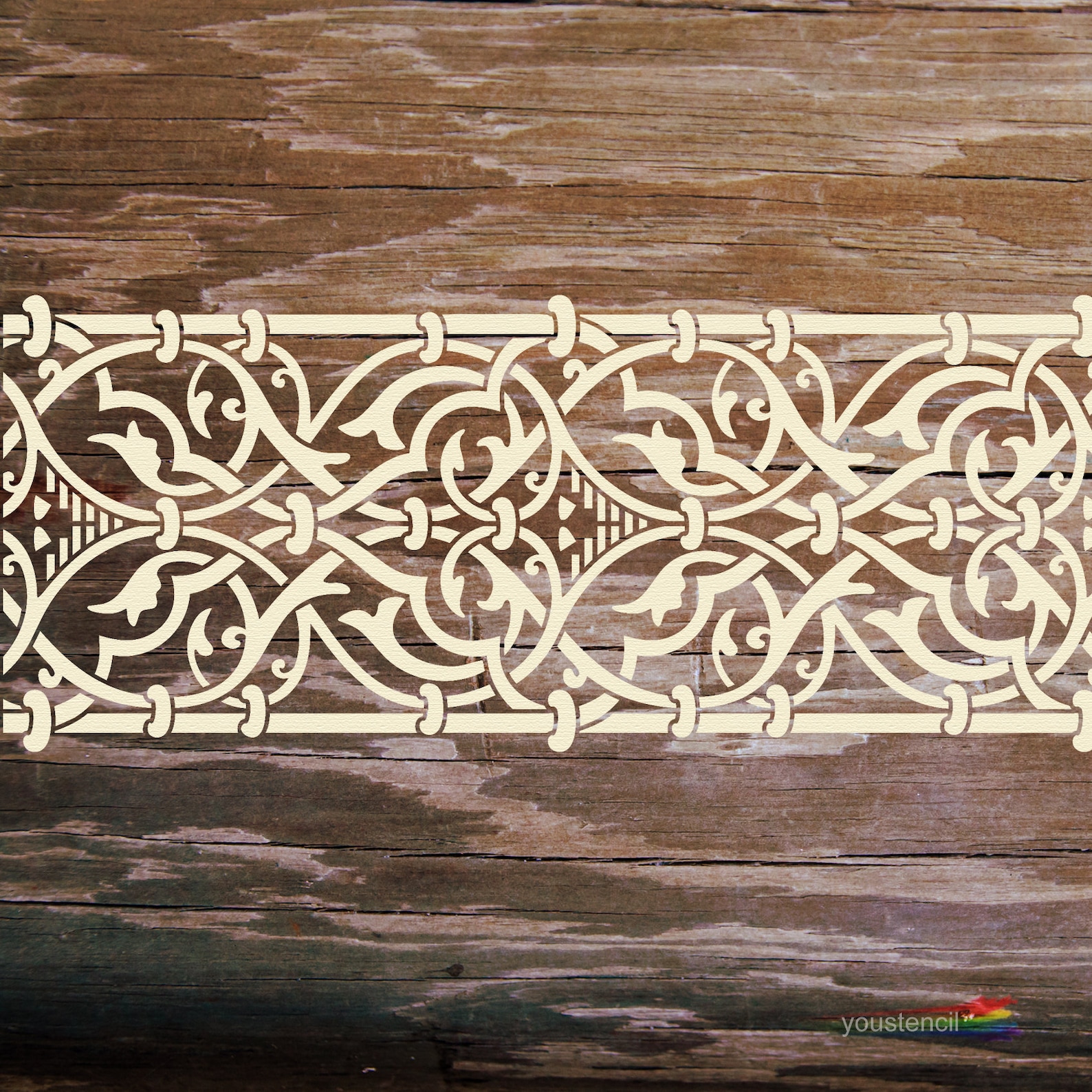 Moroccan Border Stencil. for Walls , Art and Furniture ST73 - Etsy