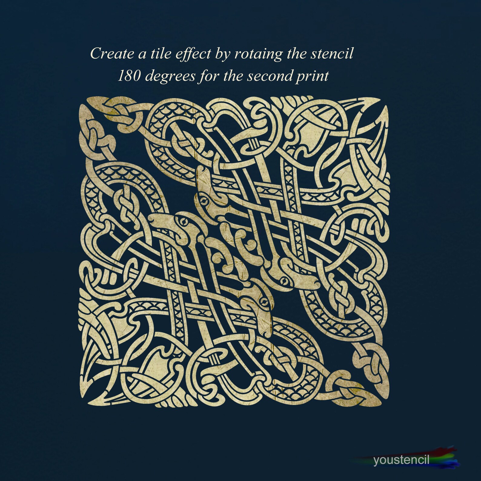 Celtic Knot Corner Stencil for Art Walls and Furniture ST108 - Etsy Canada