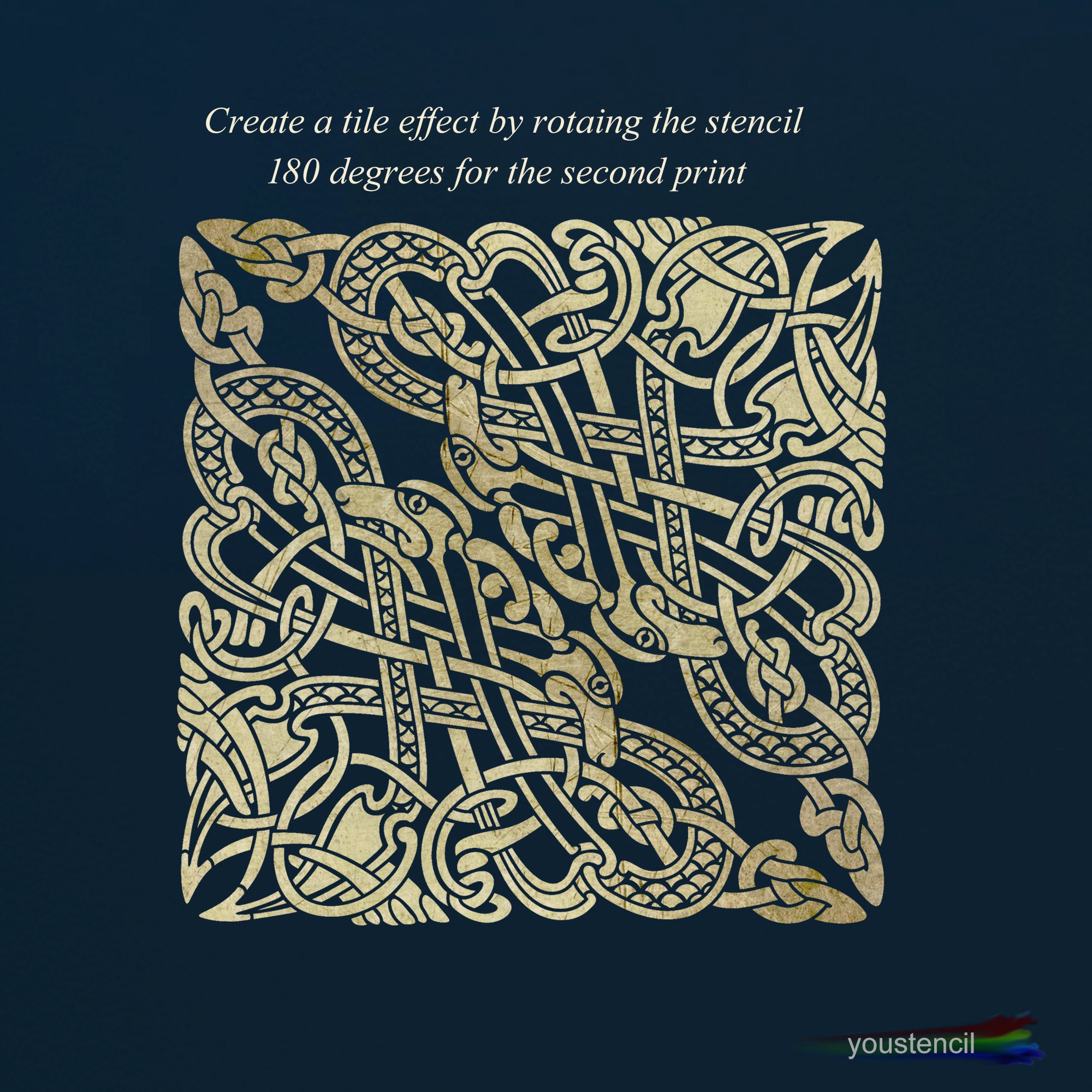 Celtic Knot Corner Stencil for Art Walls and Furniture ST108 | Etsy Canada