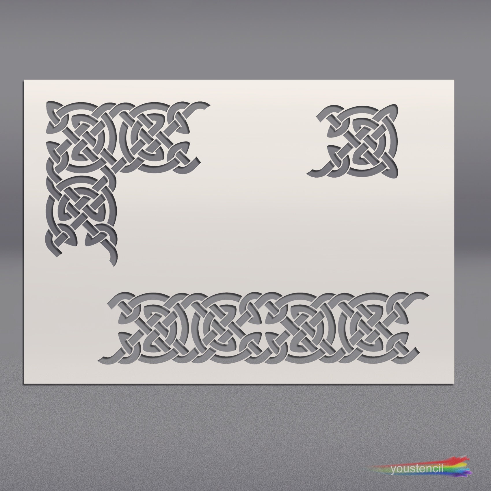 Celtic Border Stencil Set With Corners. ST94 | Etsy