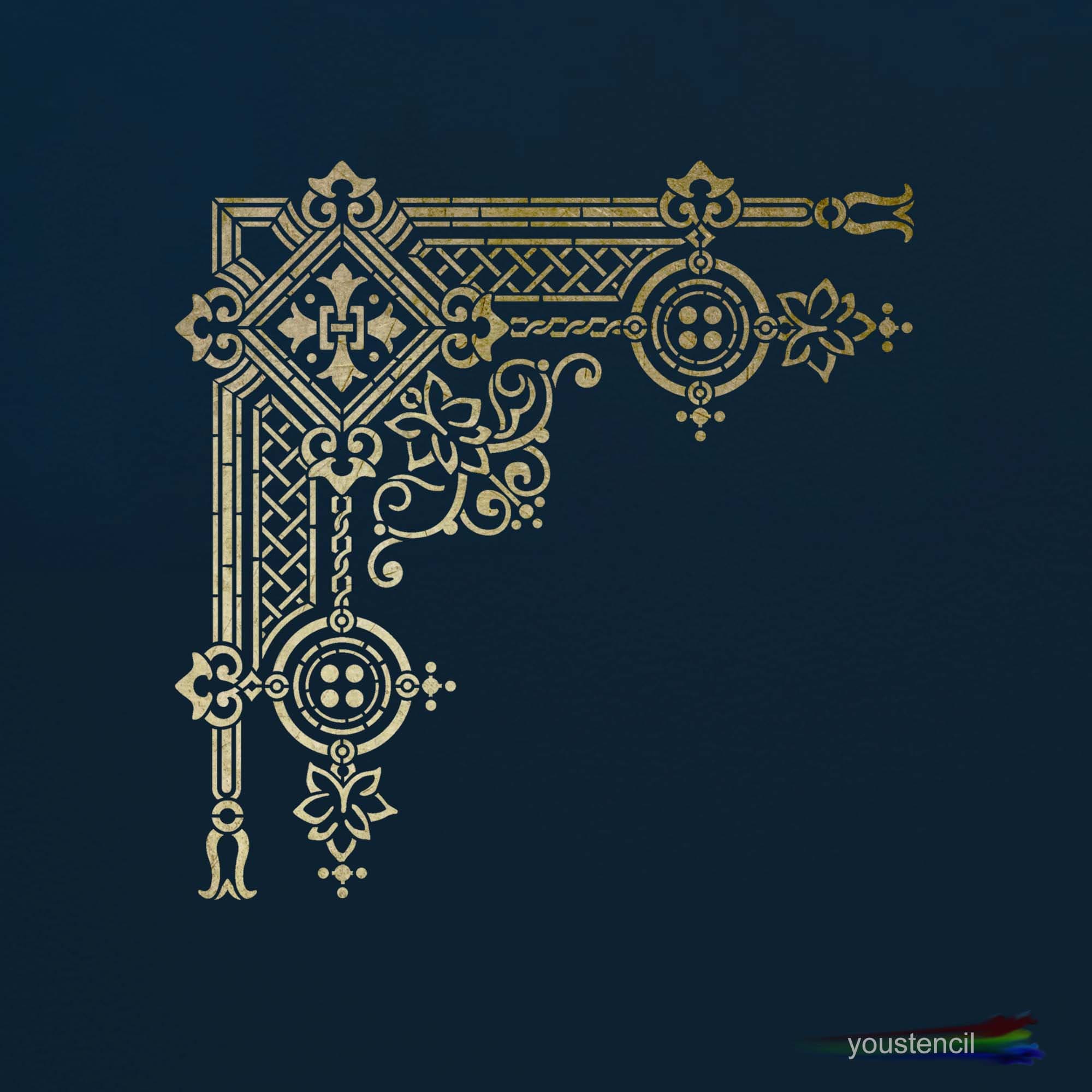 Gothic Corner Stencil LARGE for Art Walls & Furniture | Etsy