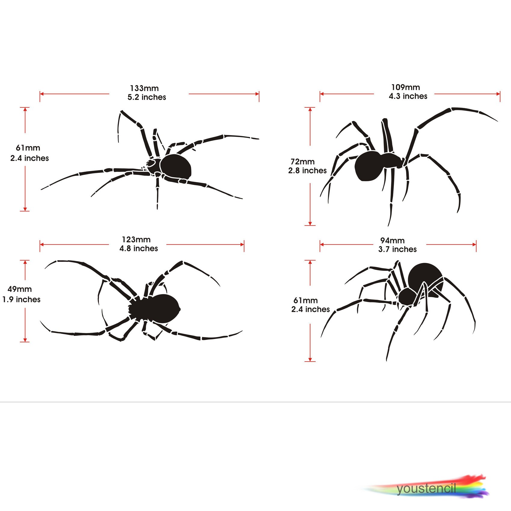 Spider Stencil for Art and Decoration ST67 | Etsy