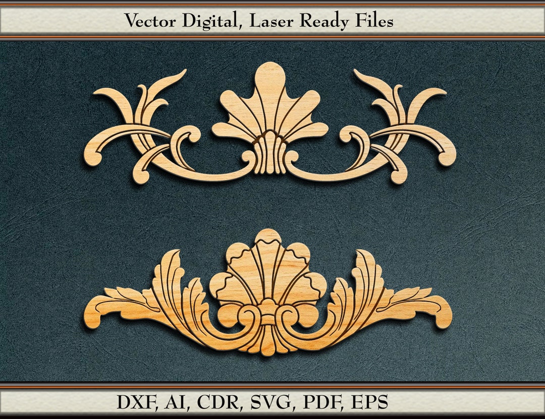 Victorian Ornaments Vector, #2, Svg, Dxf, Ai, Cdr, Pdf, Eps. Laser Cut ...