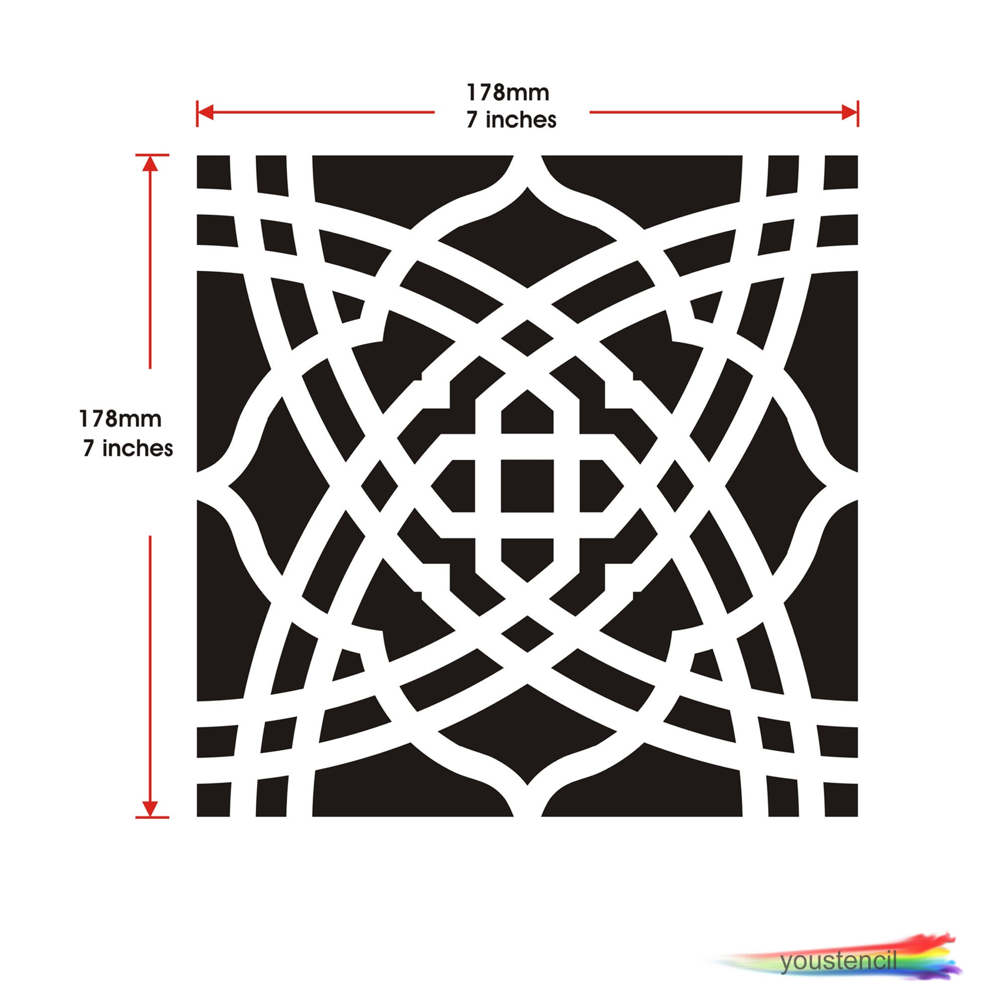 Moroccan Tile Stencil for Walls & Furniture ST69 | Etsy