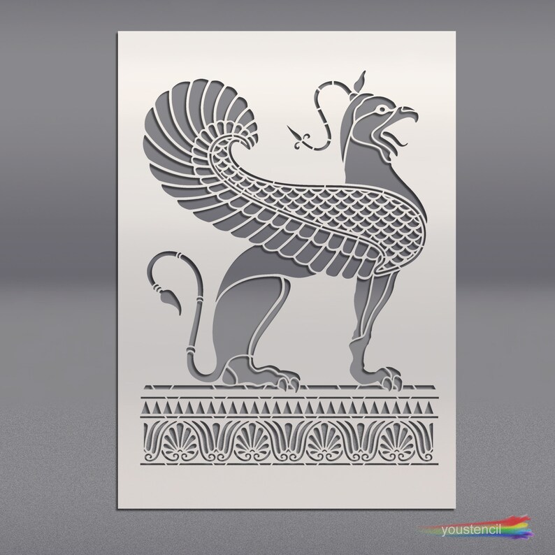 Greek Griffin Stencil extra Large ST102XL - Etsy