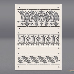 Greek Decorative Borders Stencil, for Walls, Art and Furniture: ST120 ...